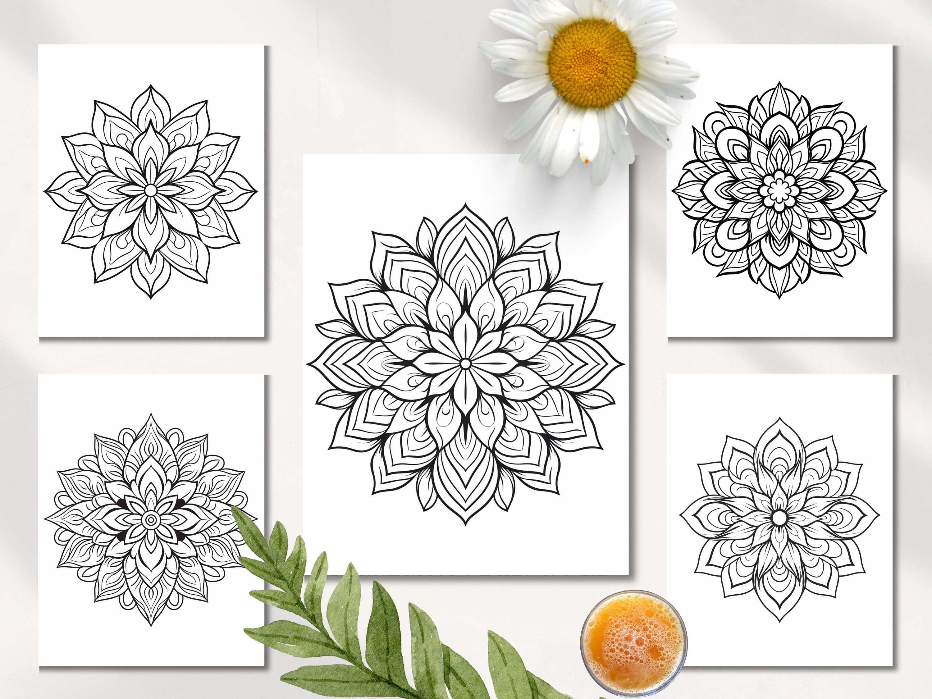 100 Mandalas Coloring Book: Stress Relief Art (PDF Printable) - Etsy