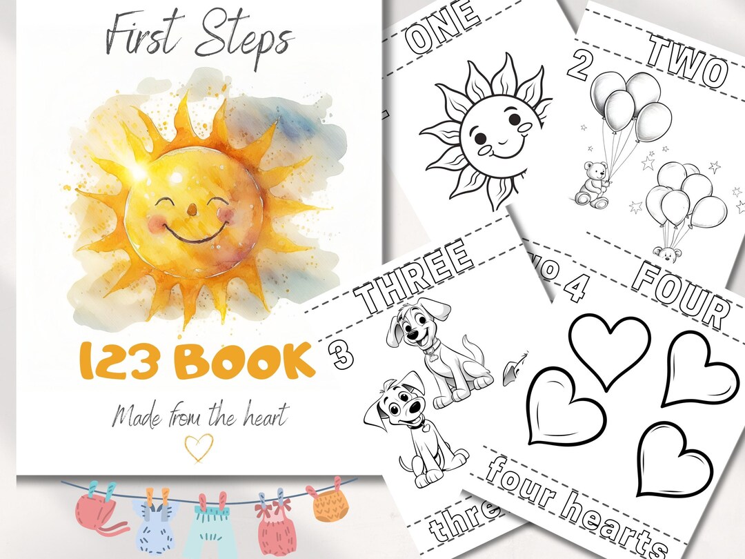 123 First Baby Coloring Book | Adults and Kids Colouring Books ...
