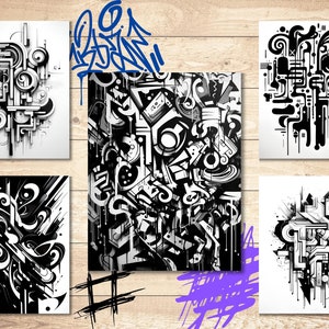 Simple Street Art Coloring Book, Printable PDF Pages, Simple Stress ...