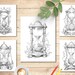 Magical Hourglass Coloring Book: Grayscale Fantasy Art (printable PDF ...