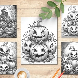 Halloween Pumpkin Coloring Book | 30 Printable Pages (PDF - Etsy