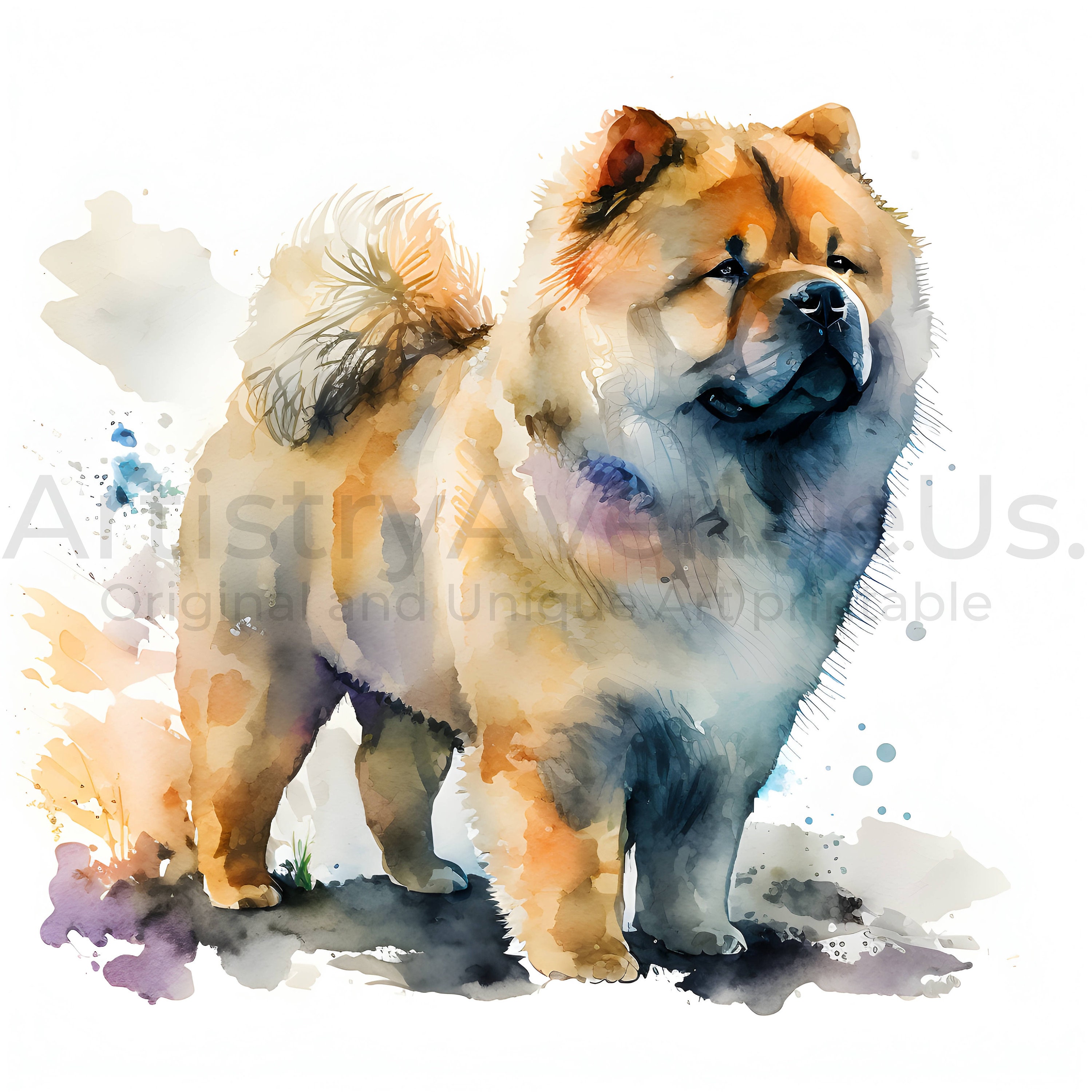 Chow Chow Dog Clipart 10 High Quality Jpgs Digital Planner - Etsy