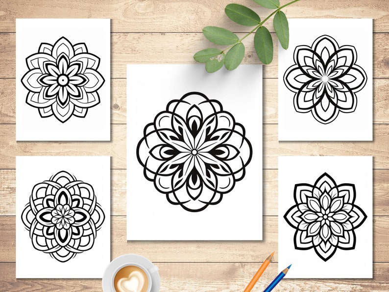 101 Easy Mandalas Coloring Book: Stress Relief Art (PDF) - Etsy