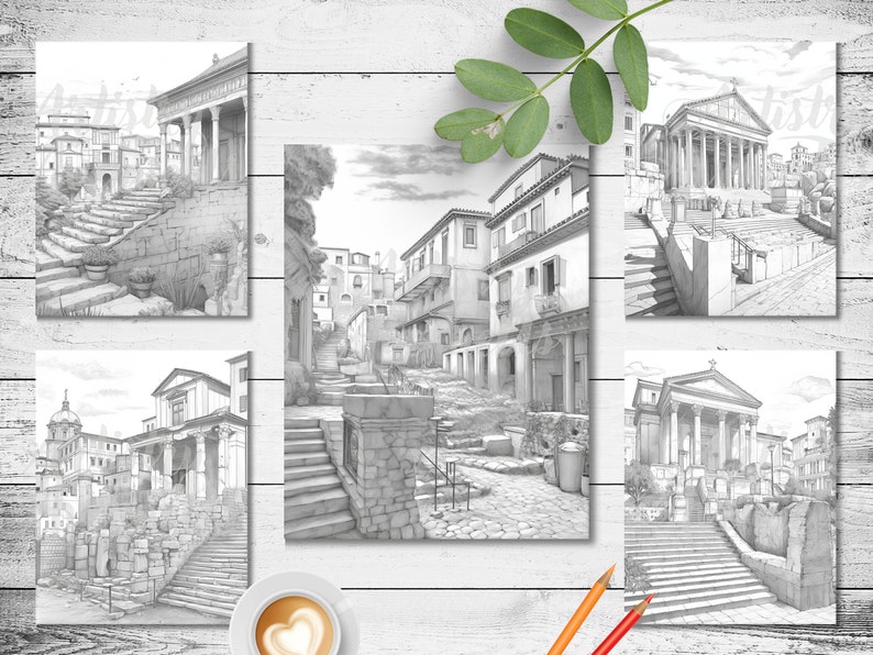 Ancient Rome Coloring Book Printable Adults and Kids - Etsy