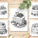 Fruit Cakes Coloring Book Printable Adult and Kid Coloring Pages ...
