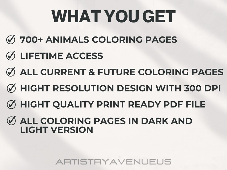 700 Animals Coloring Pages Bundle Adults Coloring Book - Etsy