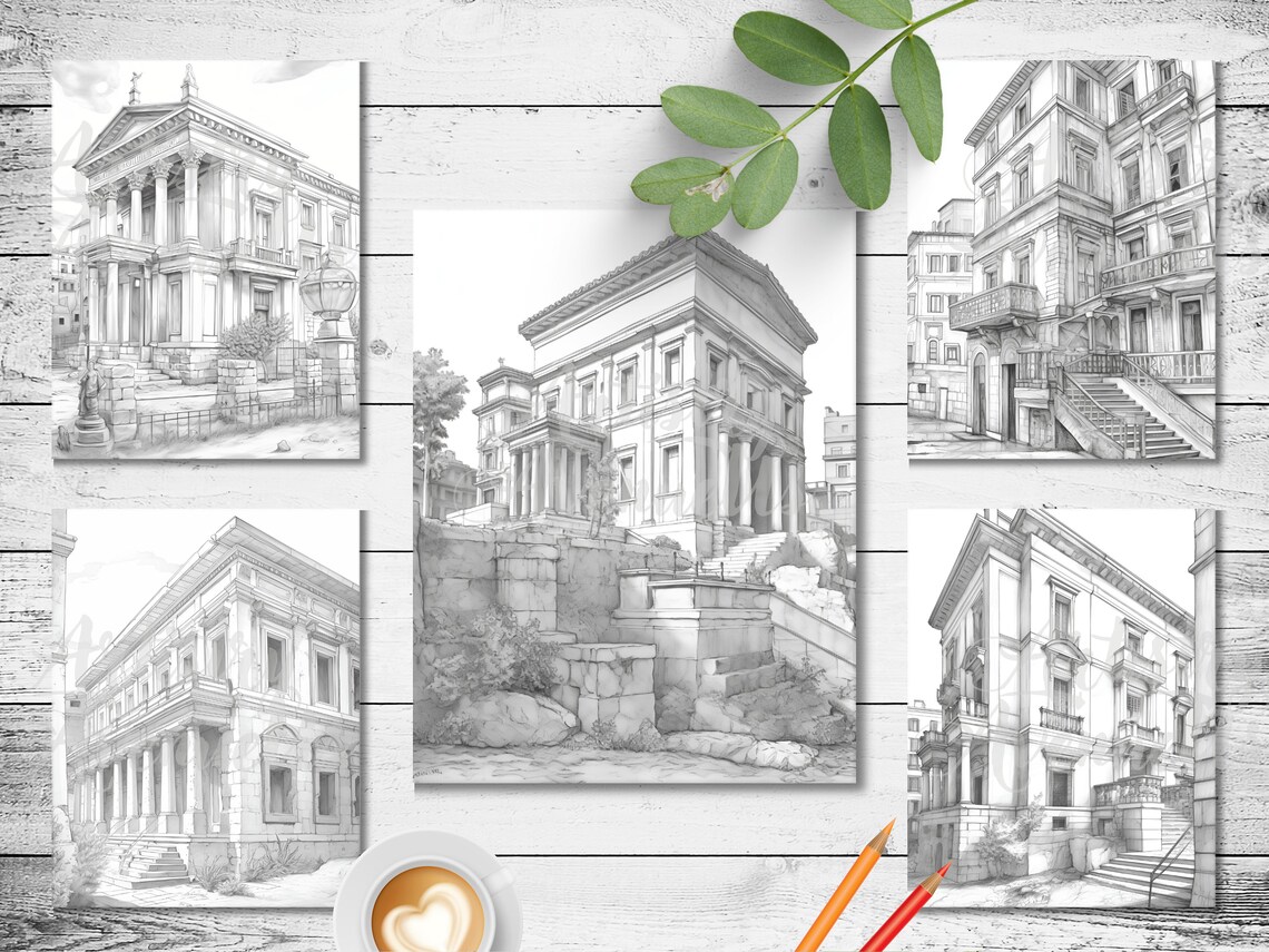 Ancient Rome Coloring Book Printable Adults and Kids - Etsy