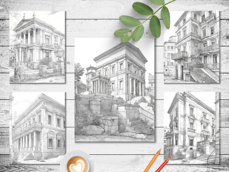 Ancient Rome Coloring Book Printable Adults and Kids - Etsy