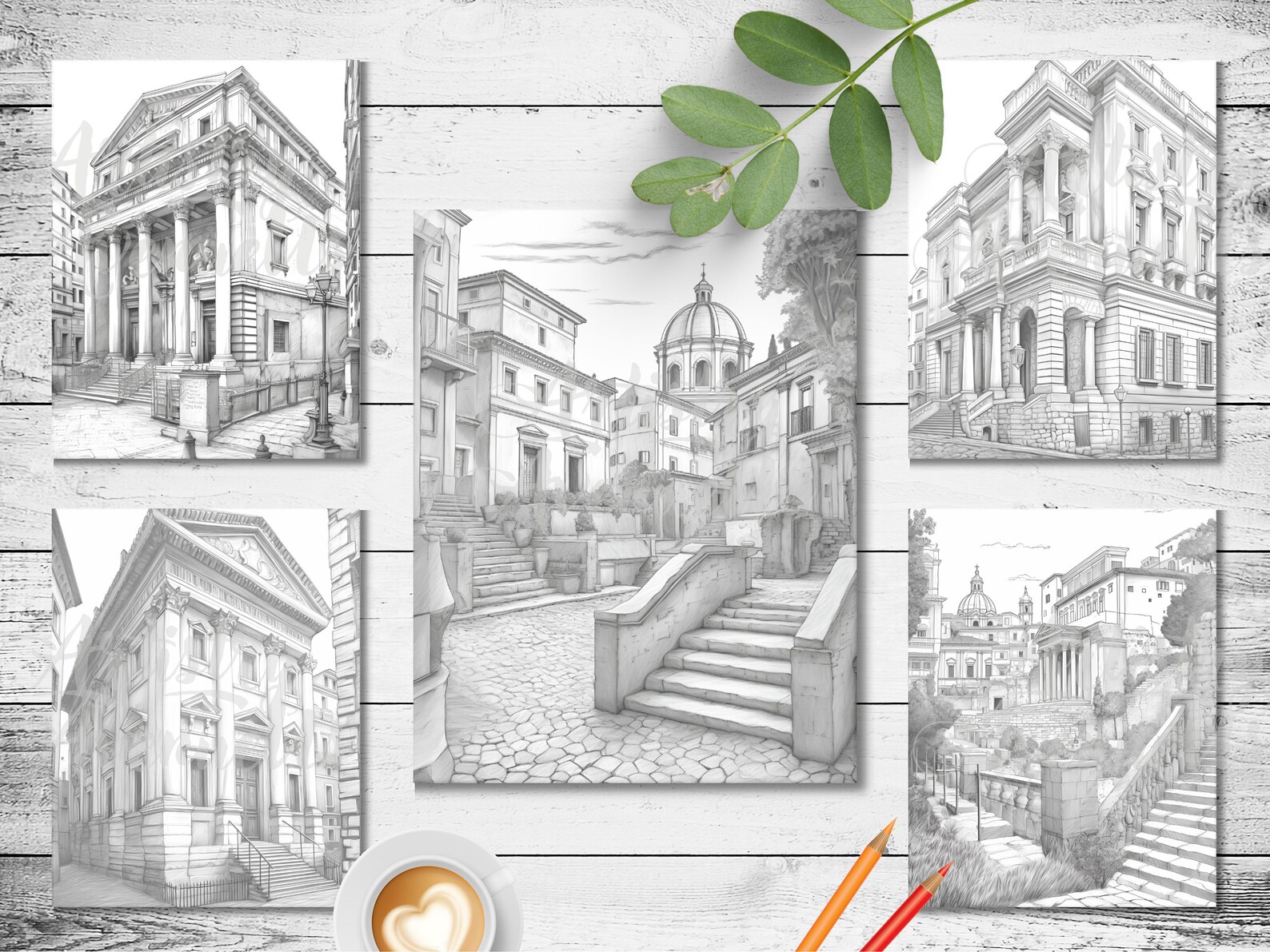 Ancient Rome Coloring Book Printable Adults and Kids - Etsy