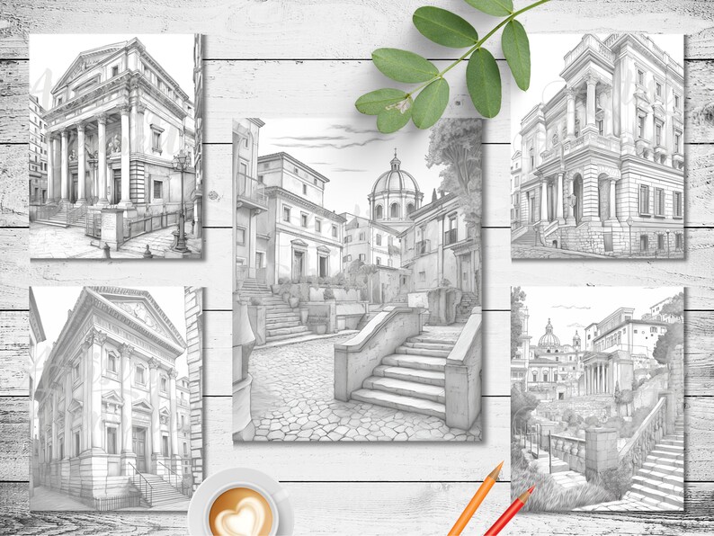 Ancient Rome Coloring Book Printable Adults and Kids - Etsy