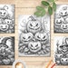 Halloween Pumpkin Coloring Book | 30 Printable Pages (PDF - Etsy