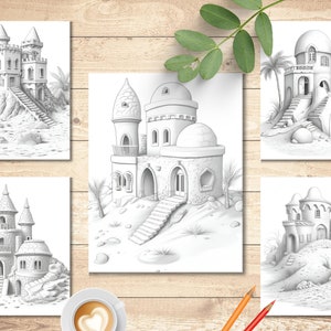 Enchanted Sand House Coloring Book | Adults Kids Coloring Pages ...