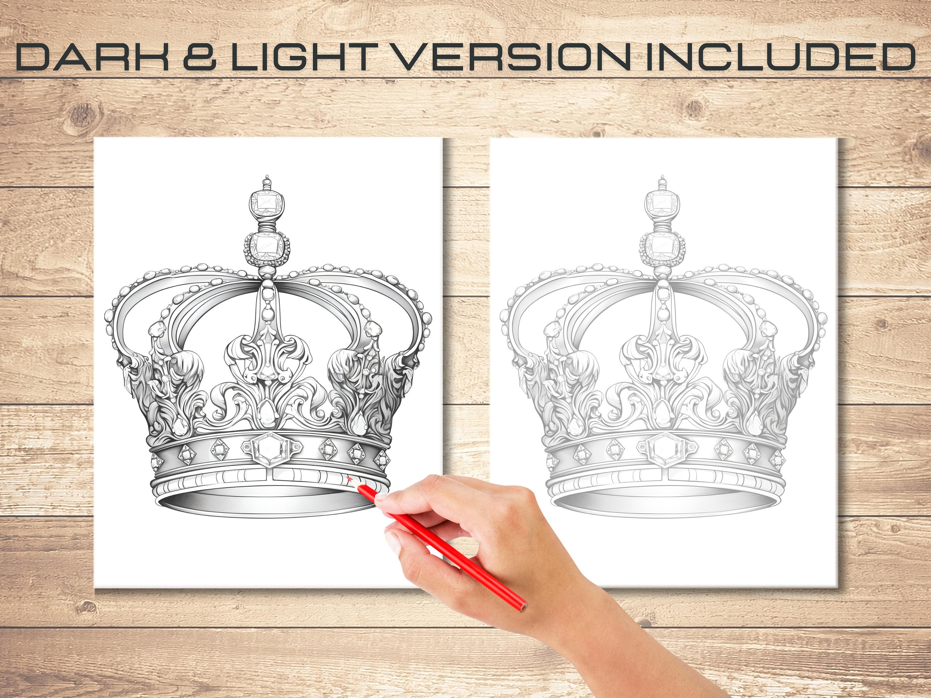 Crown Jewels Coloring Book for Relaxation and Joy - Etsy