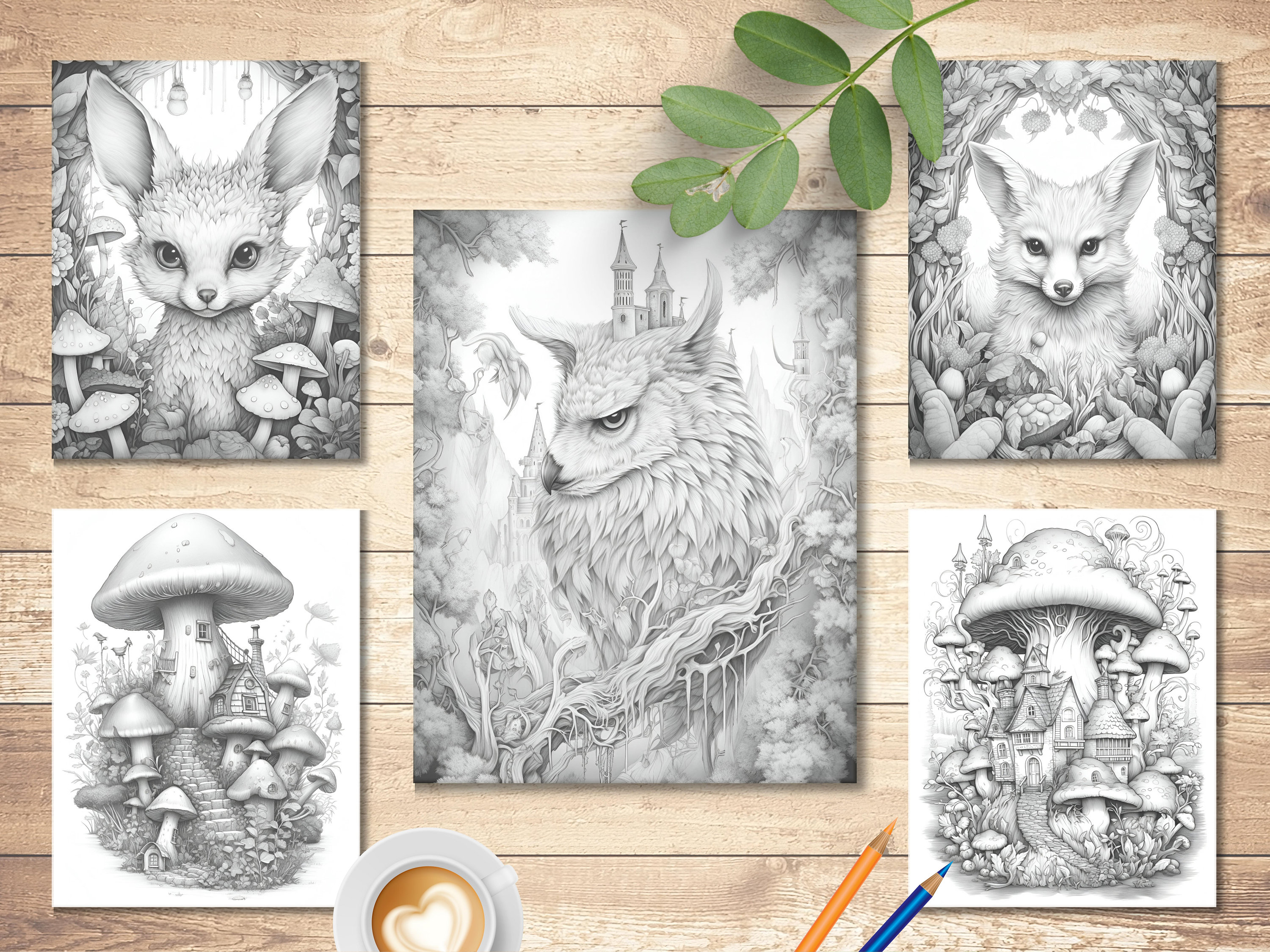 Enchanted Forest Coloring Book Adults Coloring Pages - Etsy