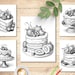 Fruit Cakes Coloring Book Printable Adult and Kid Coloring Pages ...