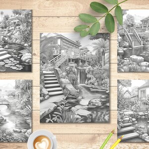 Water Gardens Coloring Book | Botanical Colouring Books | Garden Adult ...