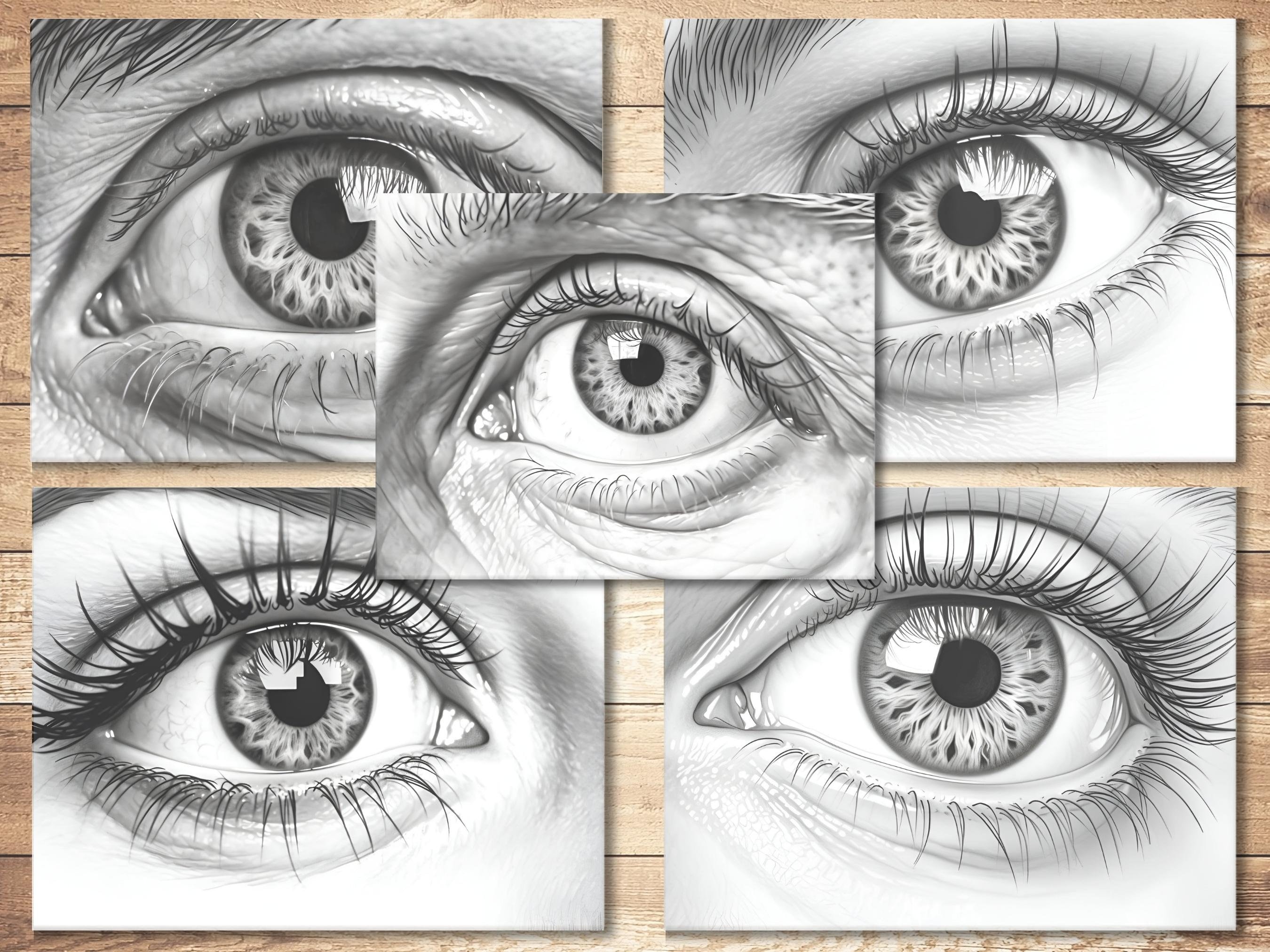 Enchanted Eyes Coloring Book Printable Adult Pages Eye - Etsy
