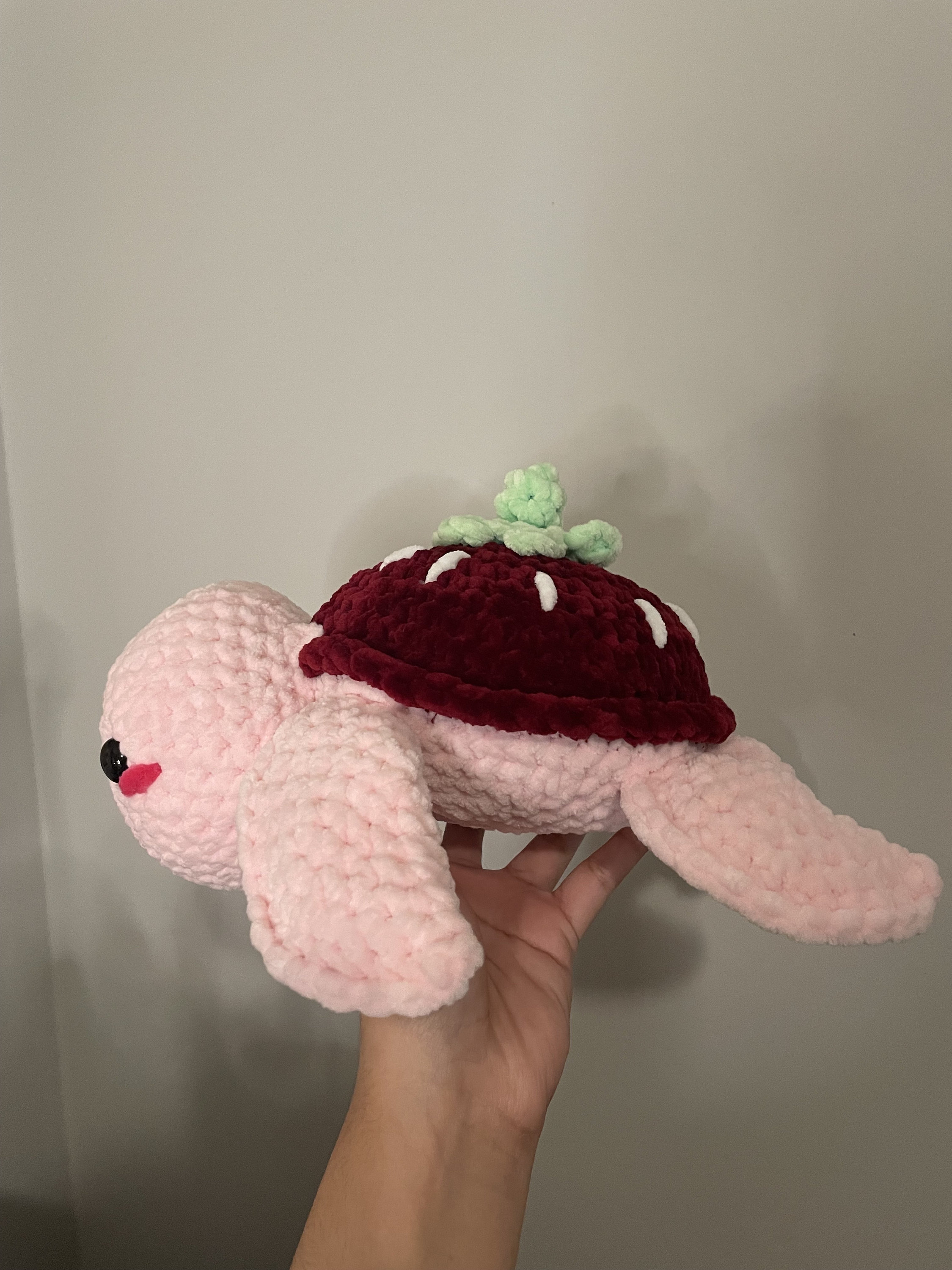 Strawberry Turtle Plushie Normal Size - Etsy