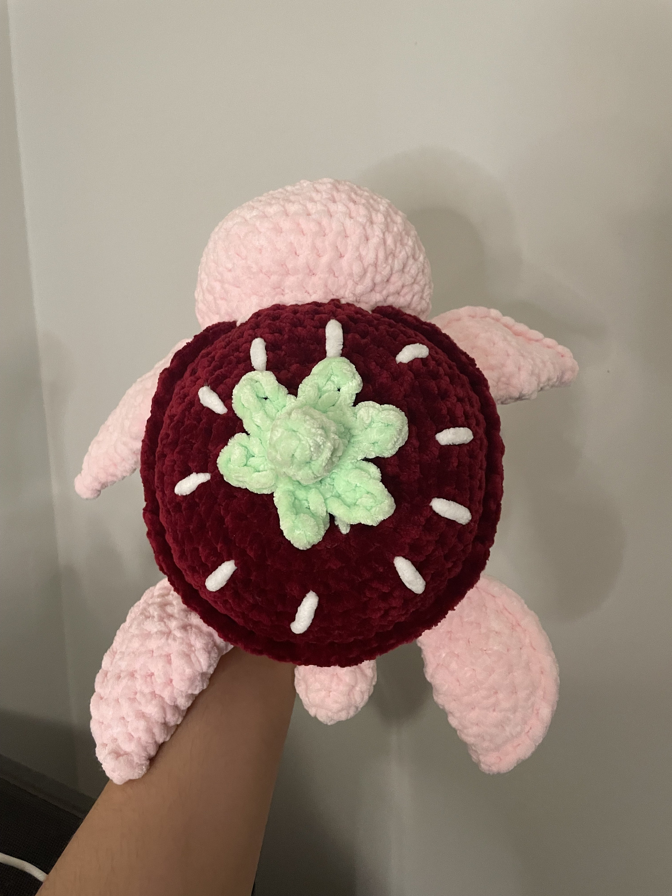 Strawberry Turtle Plushie Normal Size - Etsy