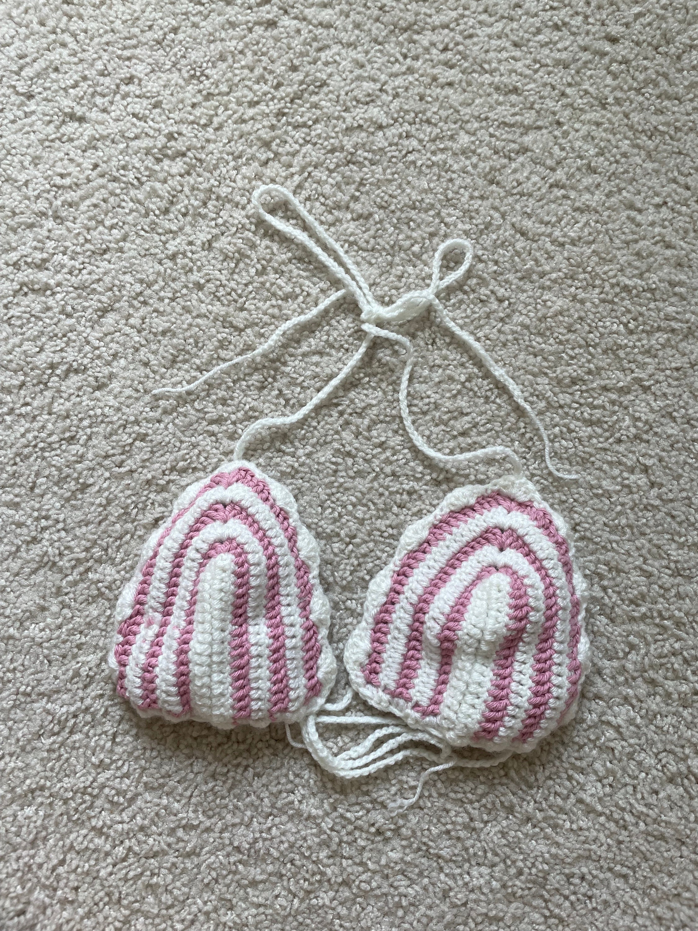 Crochet Striped Triangle Bikini Top - Etsy