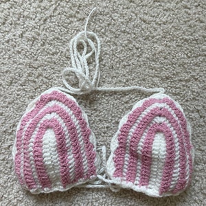 Crochet Striped Triangle Bikini Top - Etsy