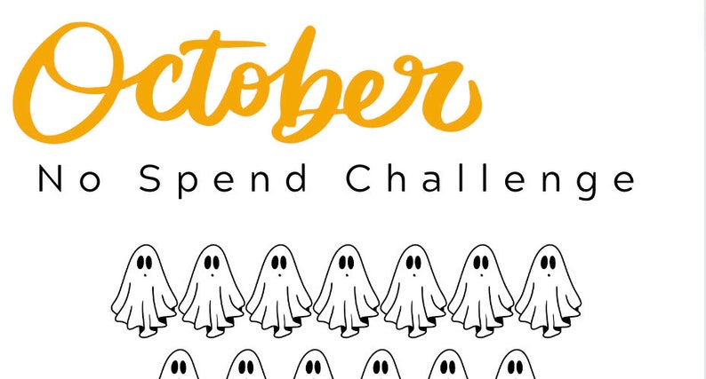 October No Spend Challenge Printable - Etsy