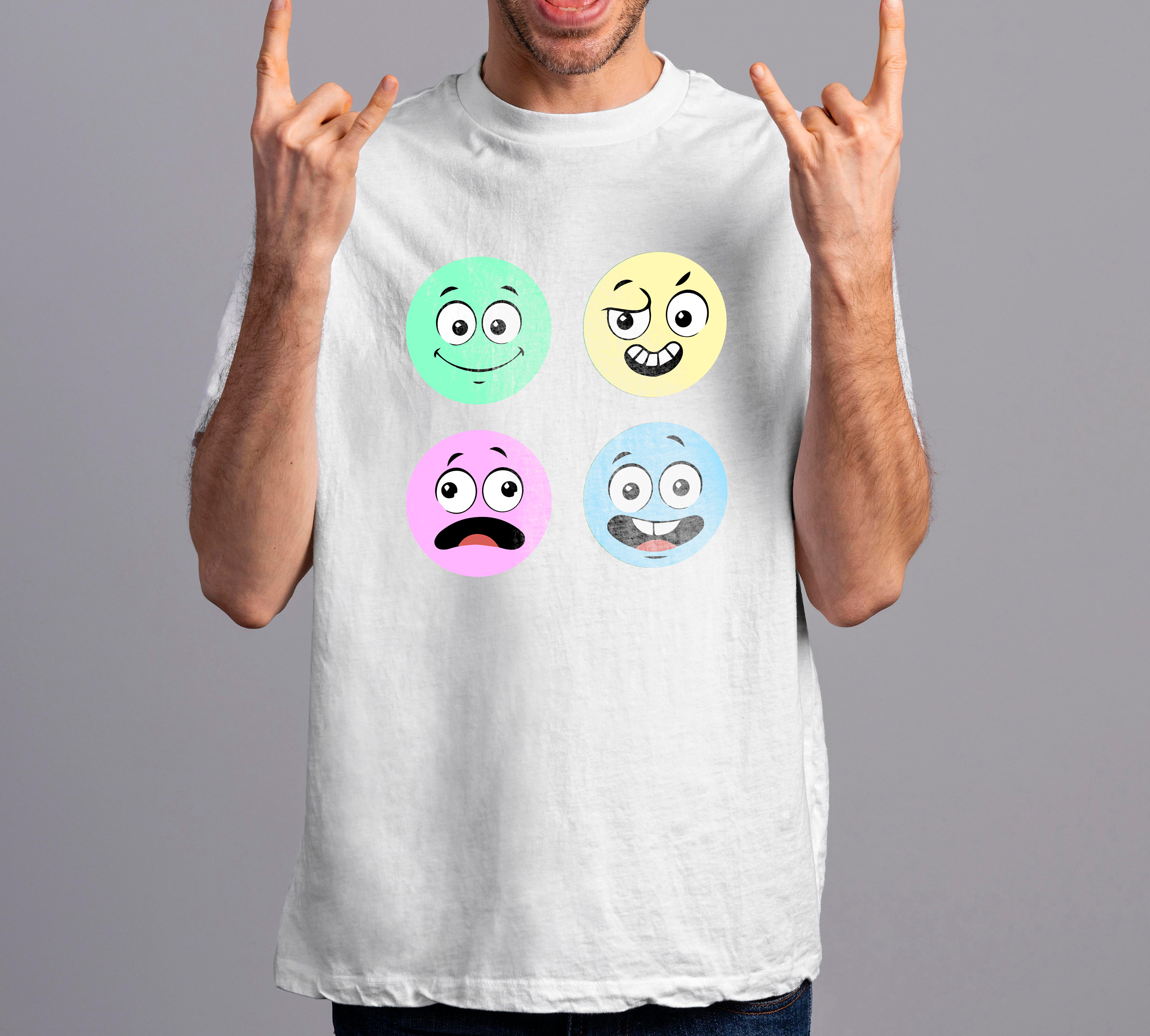 Weird Smiley Faces Vector Digital Download SVG PNG X 40 - Etsy