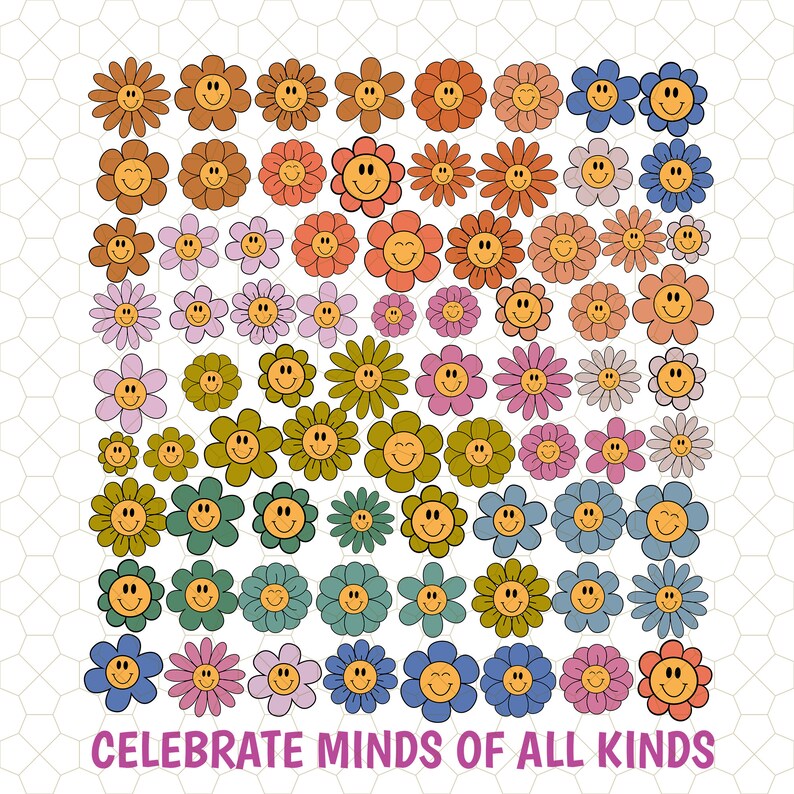 Celebrate Minds of All Kinds Smile Face Png, Neurodiversity Png, Autism ...