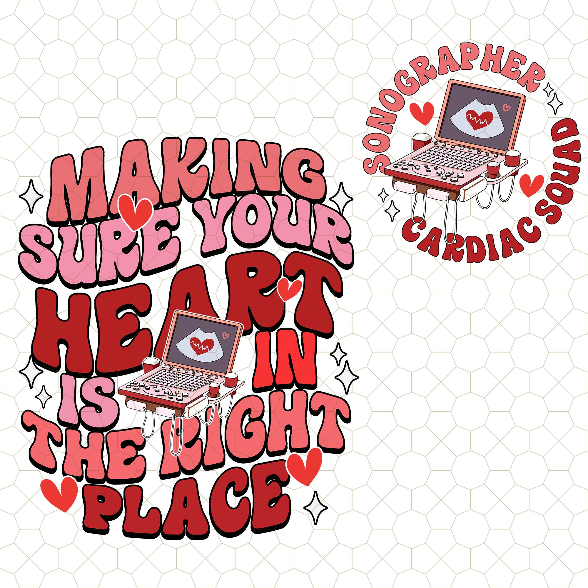 Sonographer Cardiac Squad Png, Sonographer Valentine Png, Its A ...