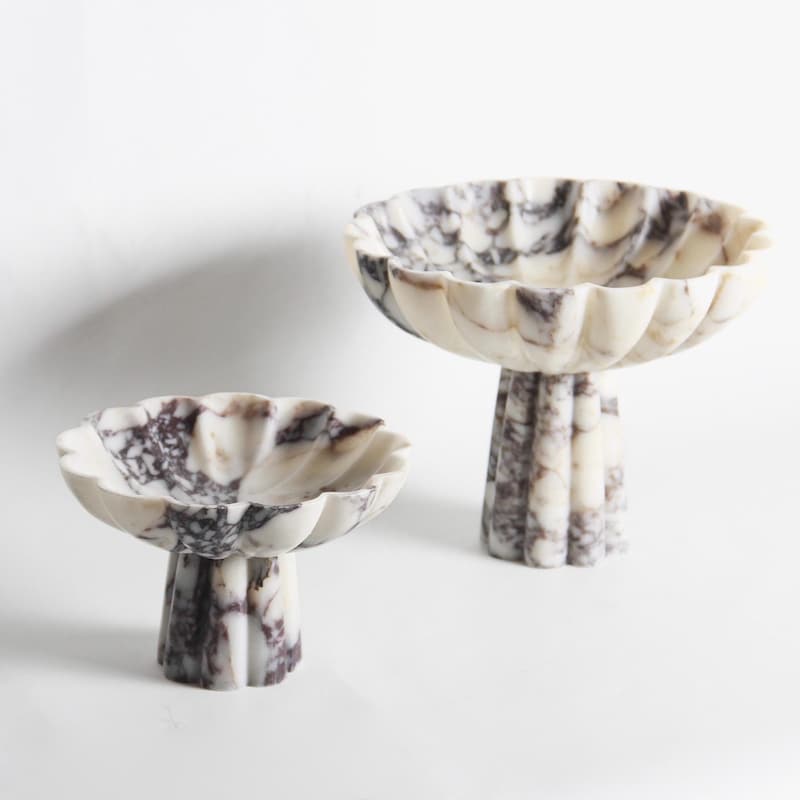 Viola Pedestal Marble Bowl - Etsy