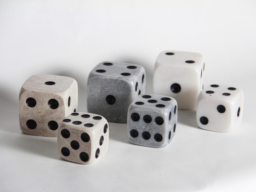 Handmade Marble Dice: Coffee Table Decoration or Bookends - Etsy