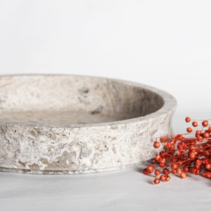 Extra-large Travertine Hand-made Bowl I Centerpiece Pot I Stone ...