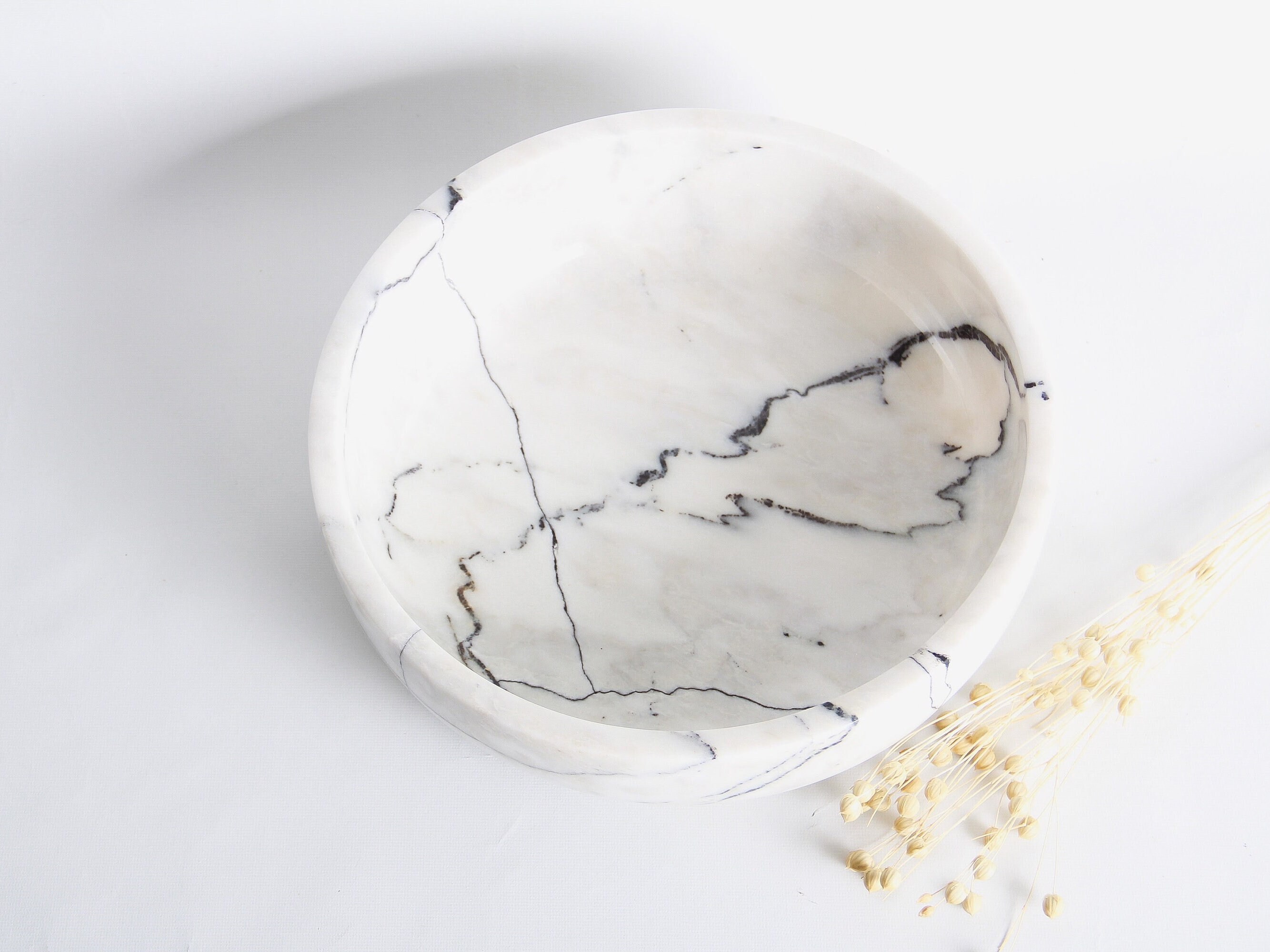 Large Hand-made Marble Bowl I Marble Centerpiece I Stone Bowl - Etsy