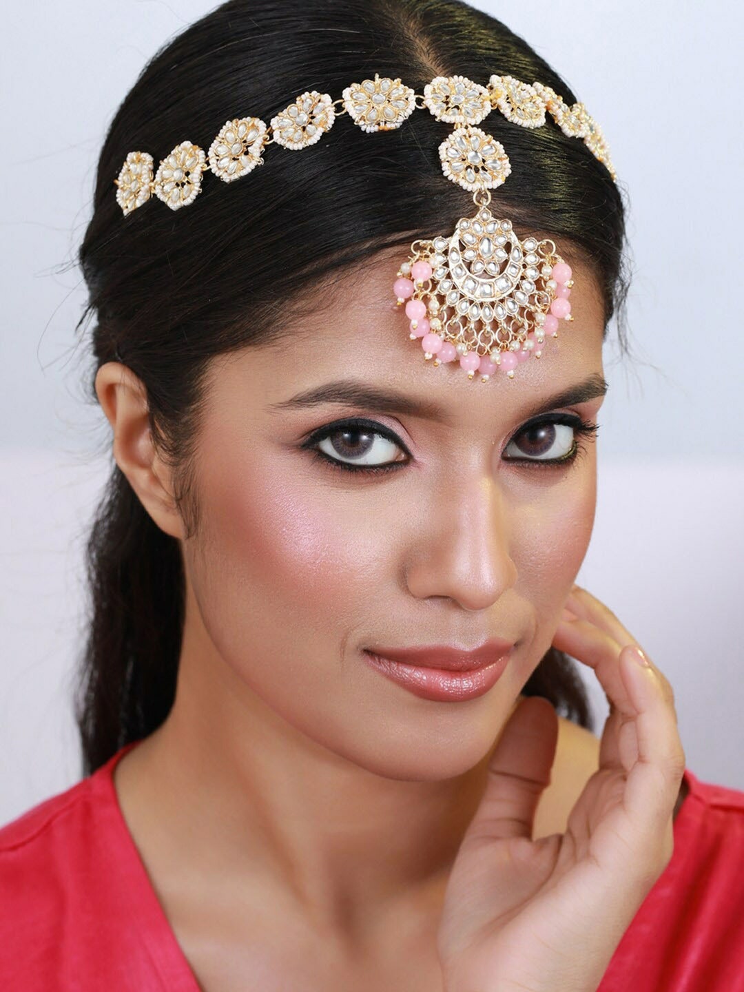 Gold Plated Kundan Studded Mathapatti Head Jewellery Boho - Etsy