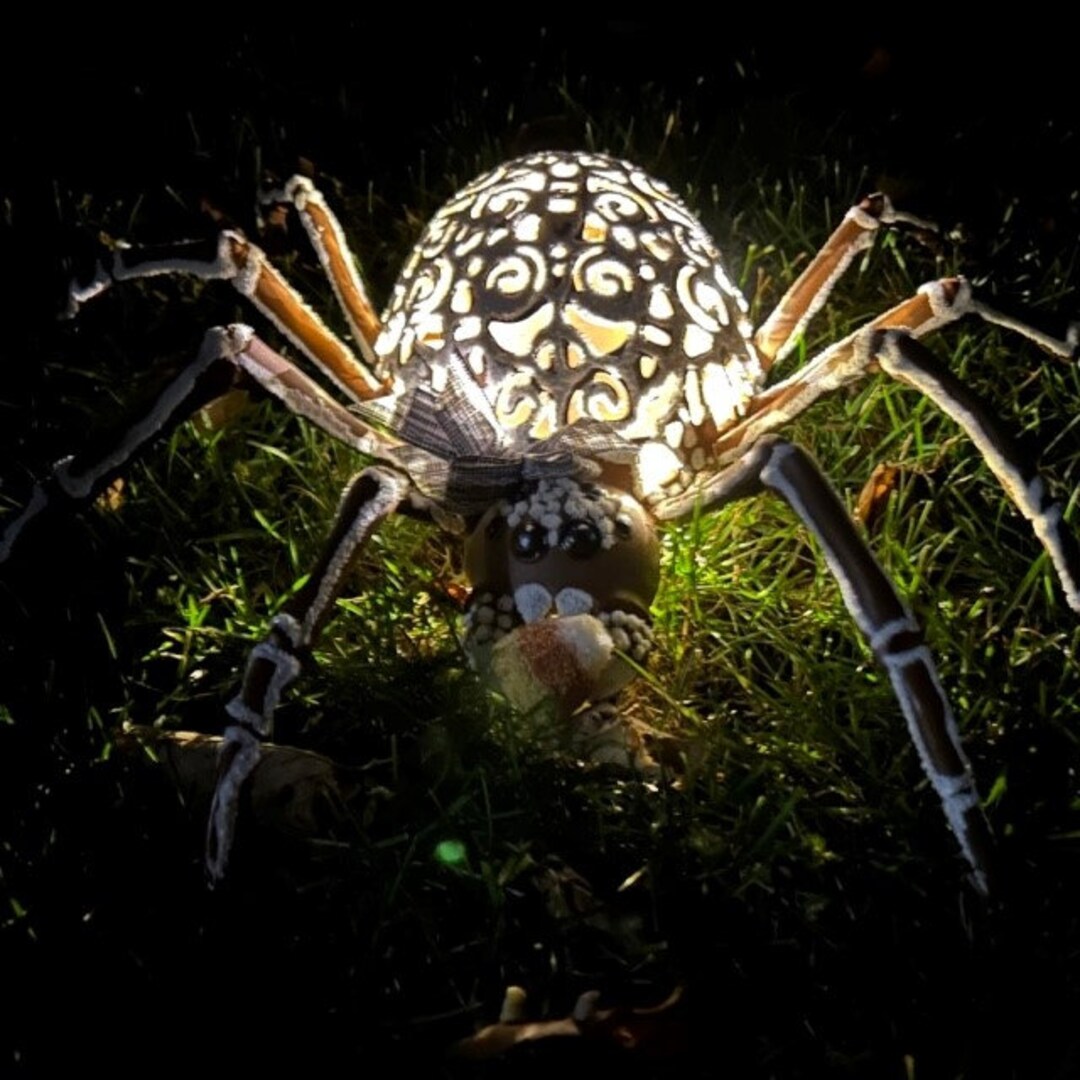 Gingerbread Spider Decor W/lights Gumdrop - Etsy