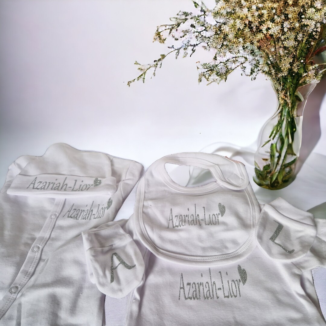 Birth Set//personalized Baby Pajamas//personalized Birth Outfit//mixed ...