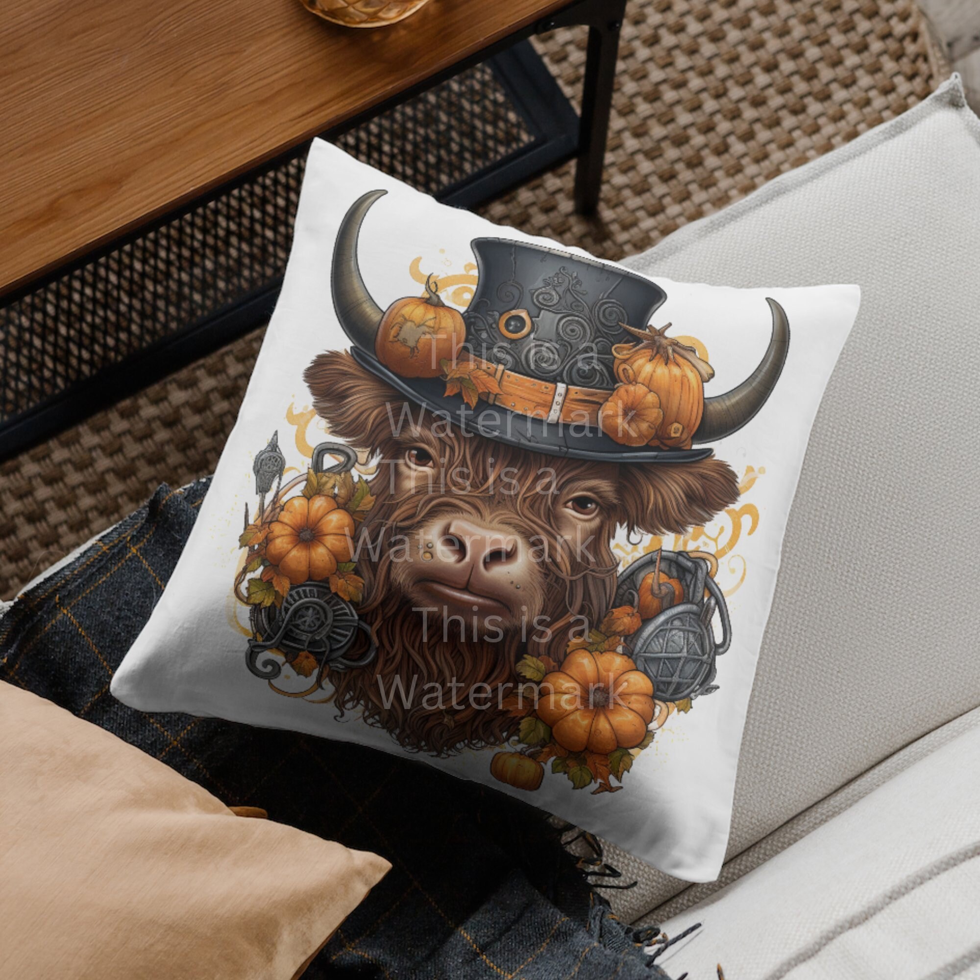 Steam Punk Highland Cow Clipart 77 PNG JPG Halloween Bundle - Etsy