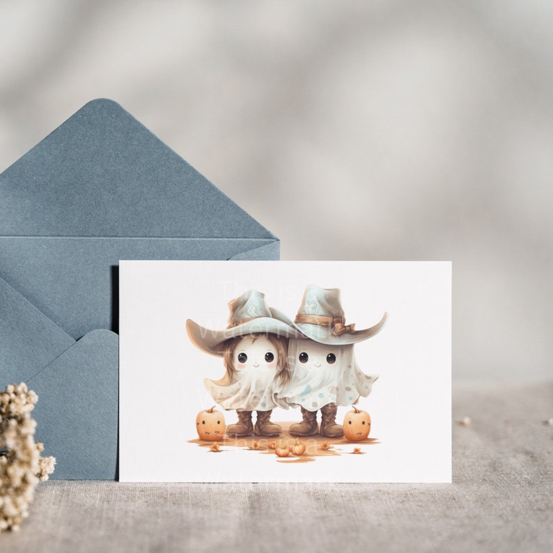 Cowboy Ghost Clipart Bundle, Wild West Halloween (PNG JPG) - Etsy