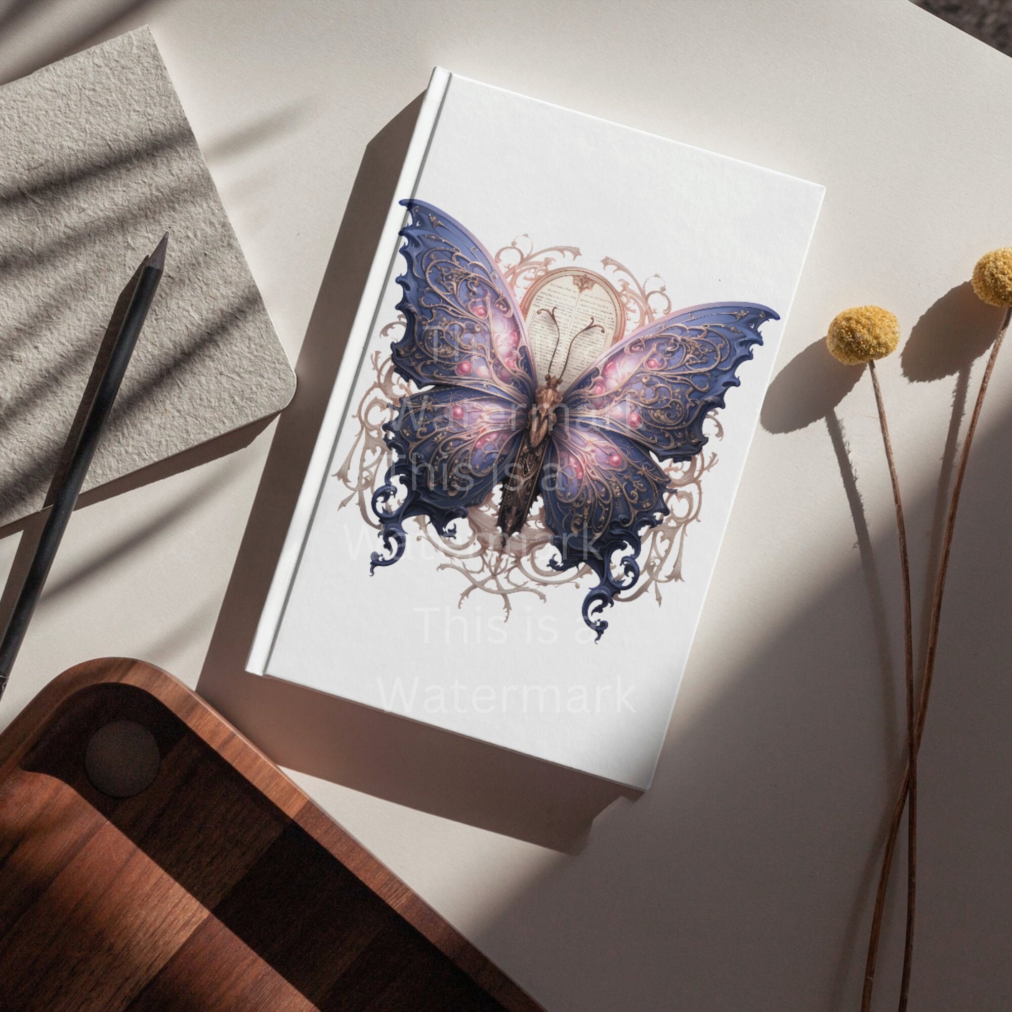 Magic Butterfly on Book 77 PNG Clip Art Bundle Fantasy Scroll - Etsy