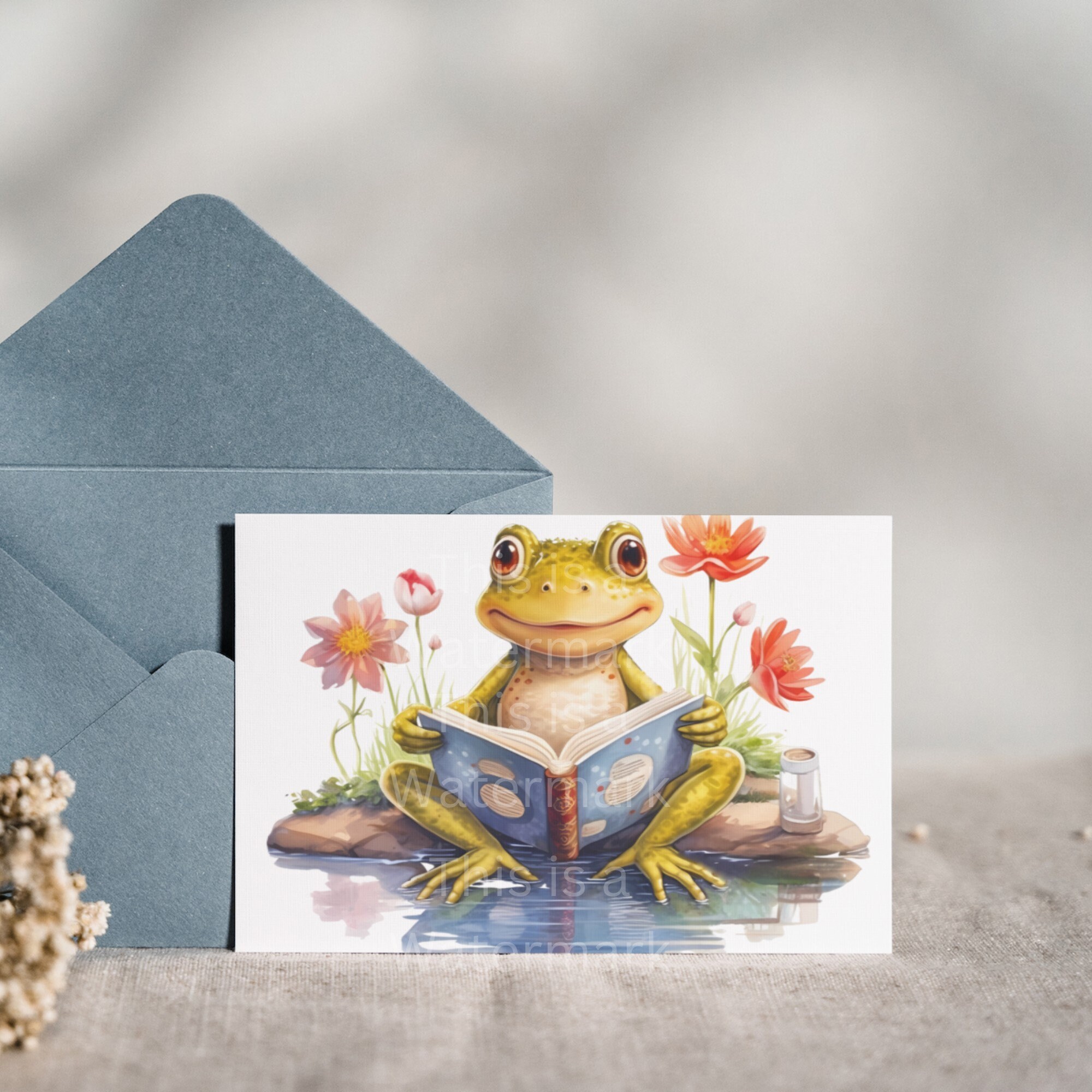 Frog Reading a Book PNG Clip Art Bundle for Sublimation - Etsy