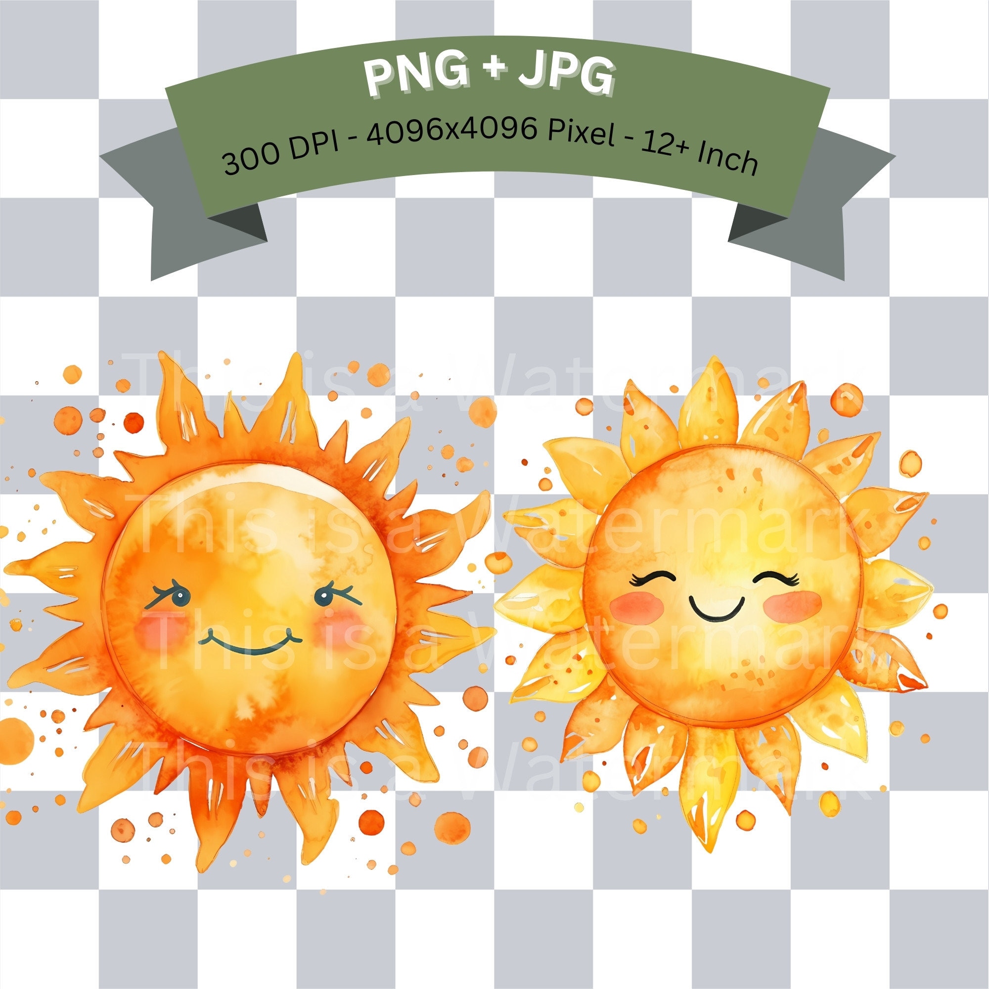 Happy Sun PNG Clip Art Bundle for Sublimation Tumbler Card - Etsy