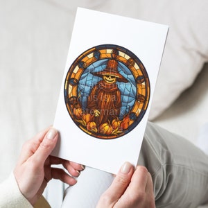 Halloween Stained Glass Designs 6x PNG Clip Art Bundle Gothic Halloween ...