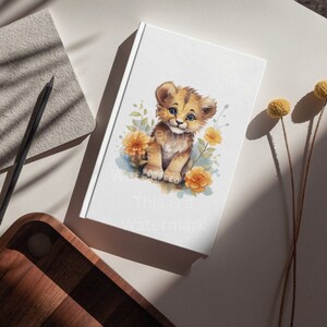 Cute Baby Lion 6x PNG Clip Art Bundle Sublimation & Clipart Print on ...