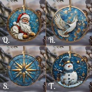 Blue & Gold Christmas Ornaments a Lot of Options Ceramic Ornaments (no ...