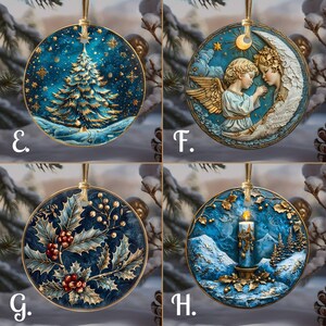 Blue & Gold Christmas Ornaments a Lot of Options Ceramic Ornaments (no ...