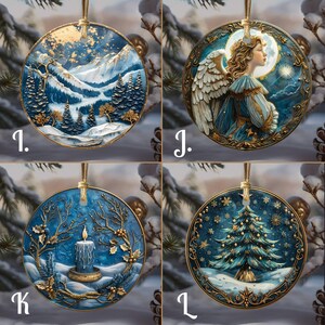 Blue & Gold Christmas Ornaments a Lot of Options Ceramic Ornaments (no ...