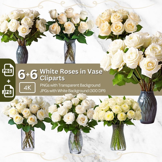 Roses In Vase Clip Art