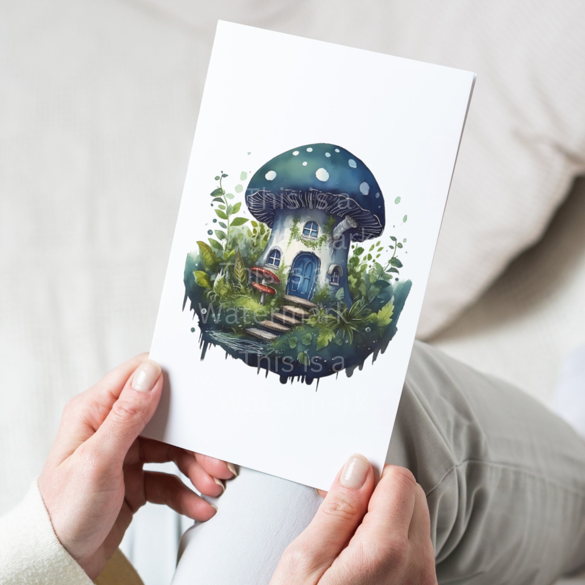 Blue Mushroom House 6x PNG Clip Art Bundle Dark Fairy Core - Etsy Australia