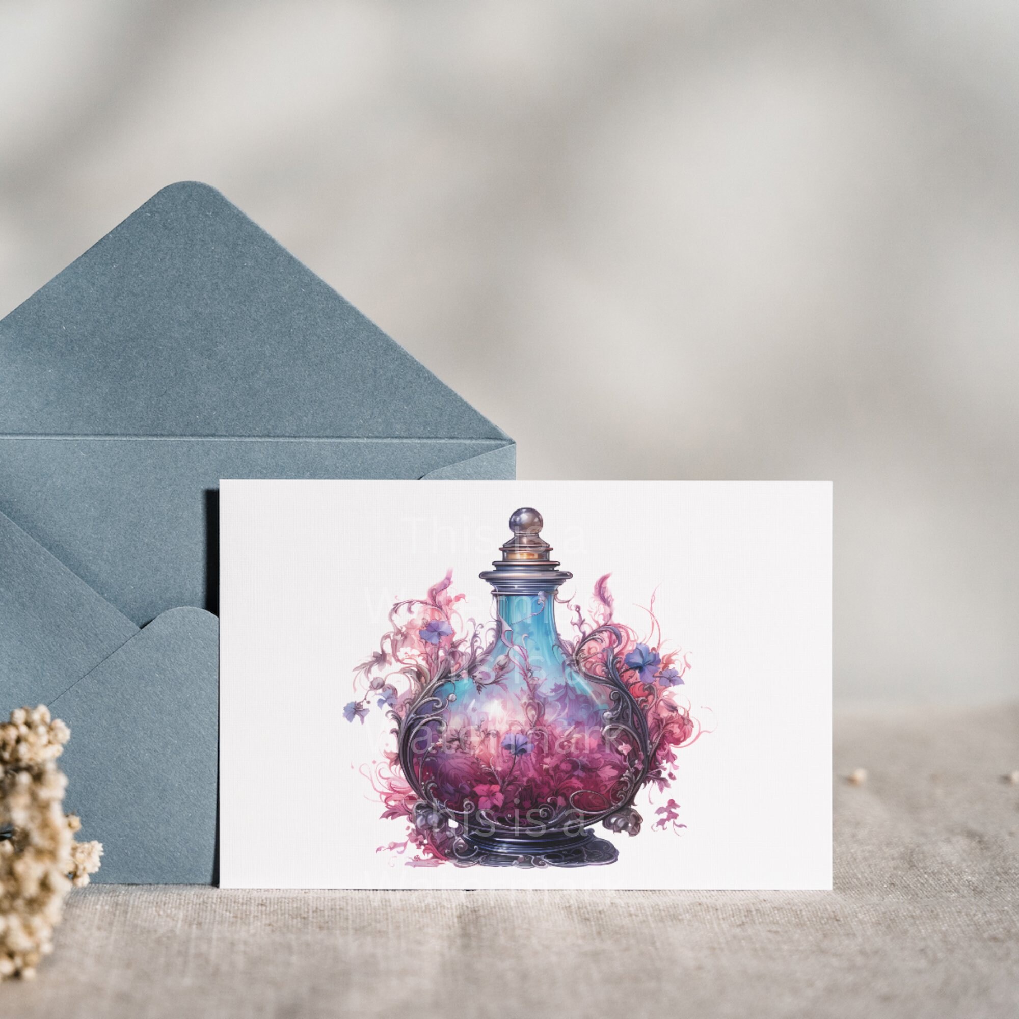 Potion Bottle Clipart 77 PNG Bundle Magic Pink Fantasy Elixir - Etsy