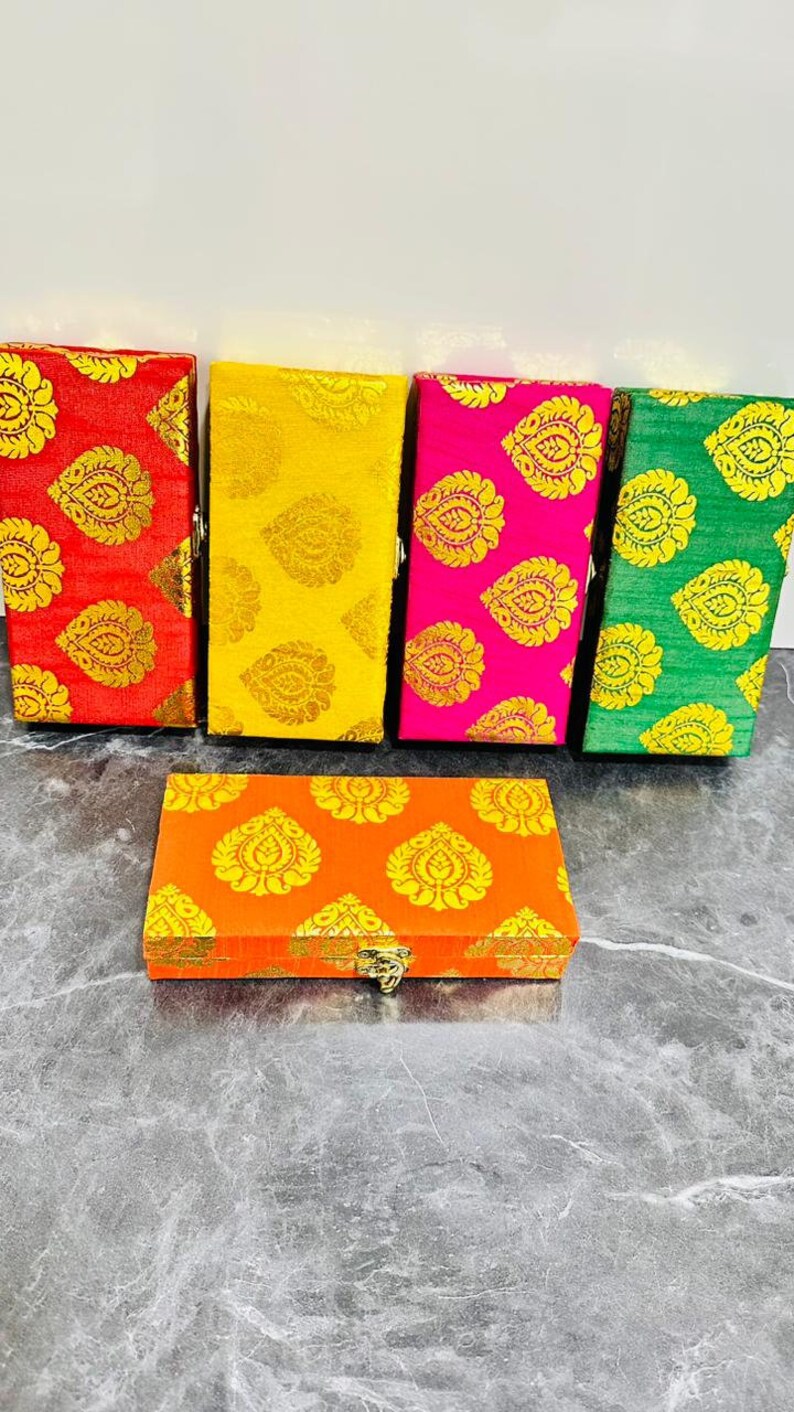 100 Handmade Decorative Sweet Box, Fabric Brocade Box for Indian ...
